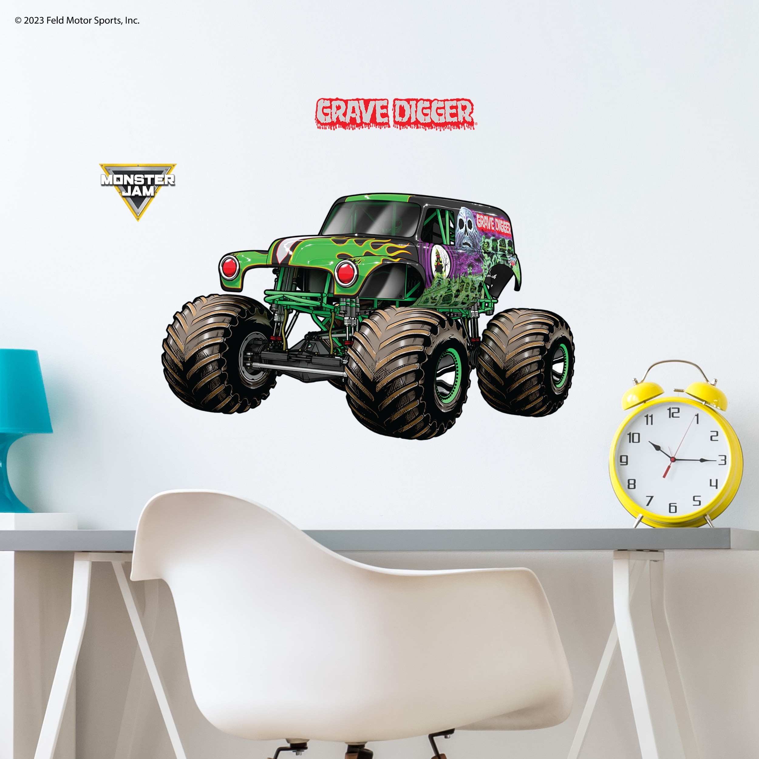 Wall Palz Monster Jam Grave Digger Wall Decal - Monster Jam Wall ...