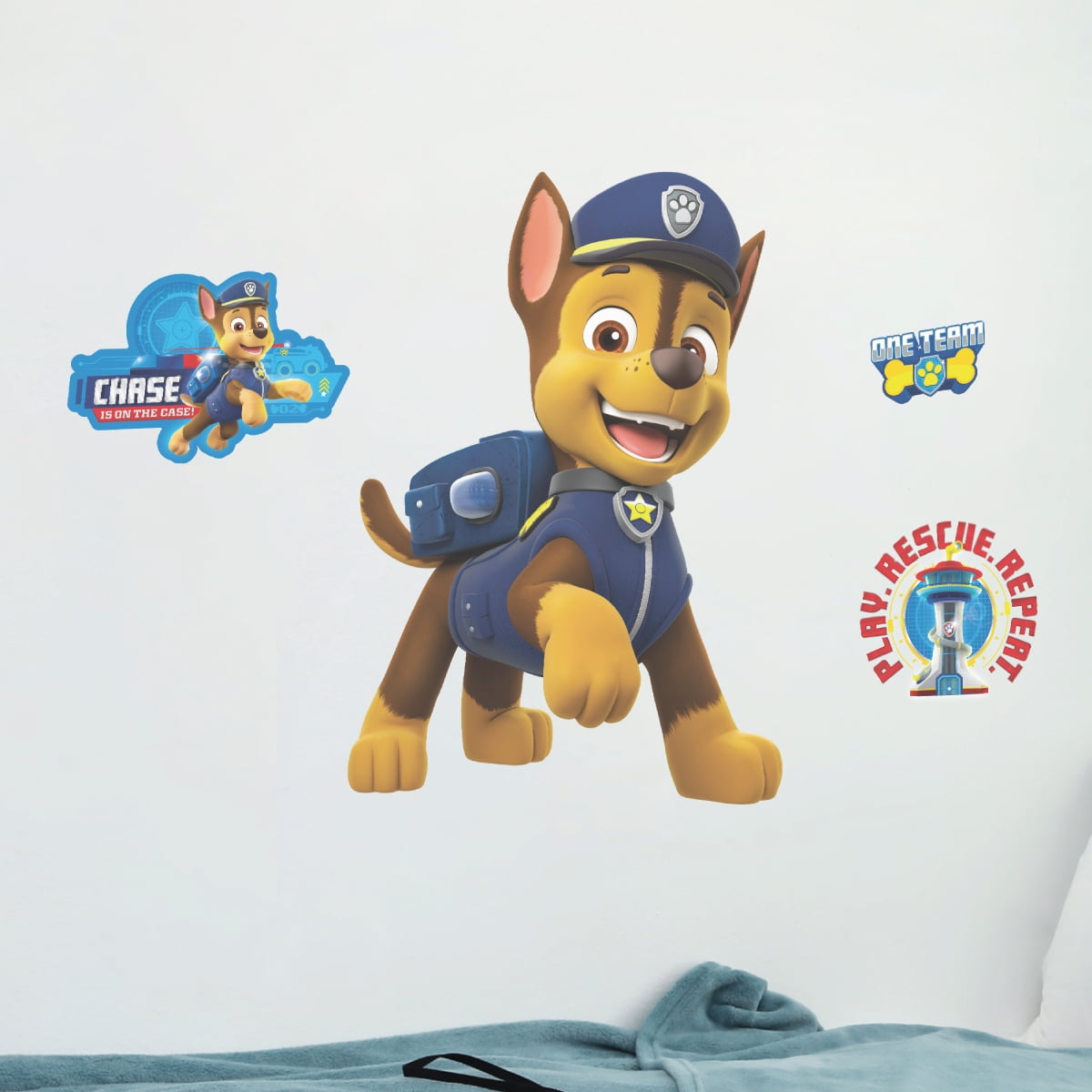 Wall Palz Nickelodeon Paw Patrol Wall Decal - 19" Chase Wall Stickers ...