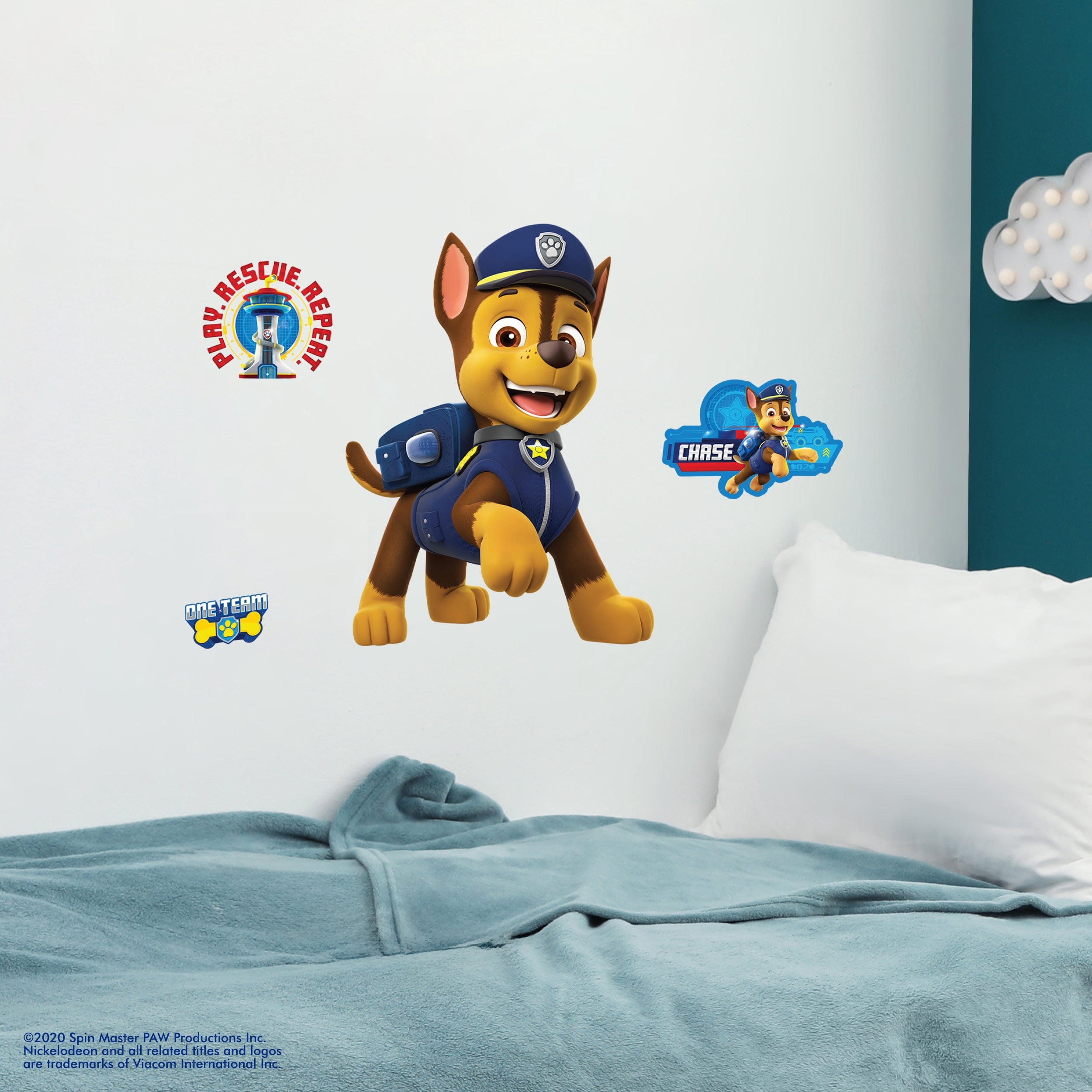 Wall Palz Nickelodeon Paw Patrol Wall Decal - 19" Chase Wall Stickers ...