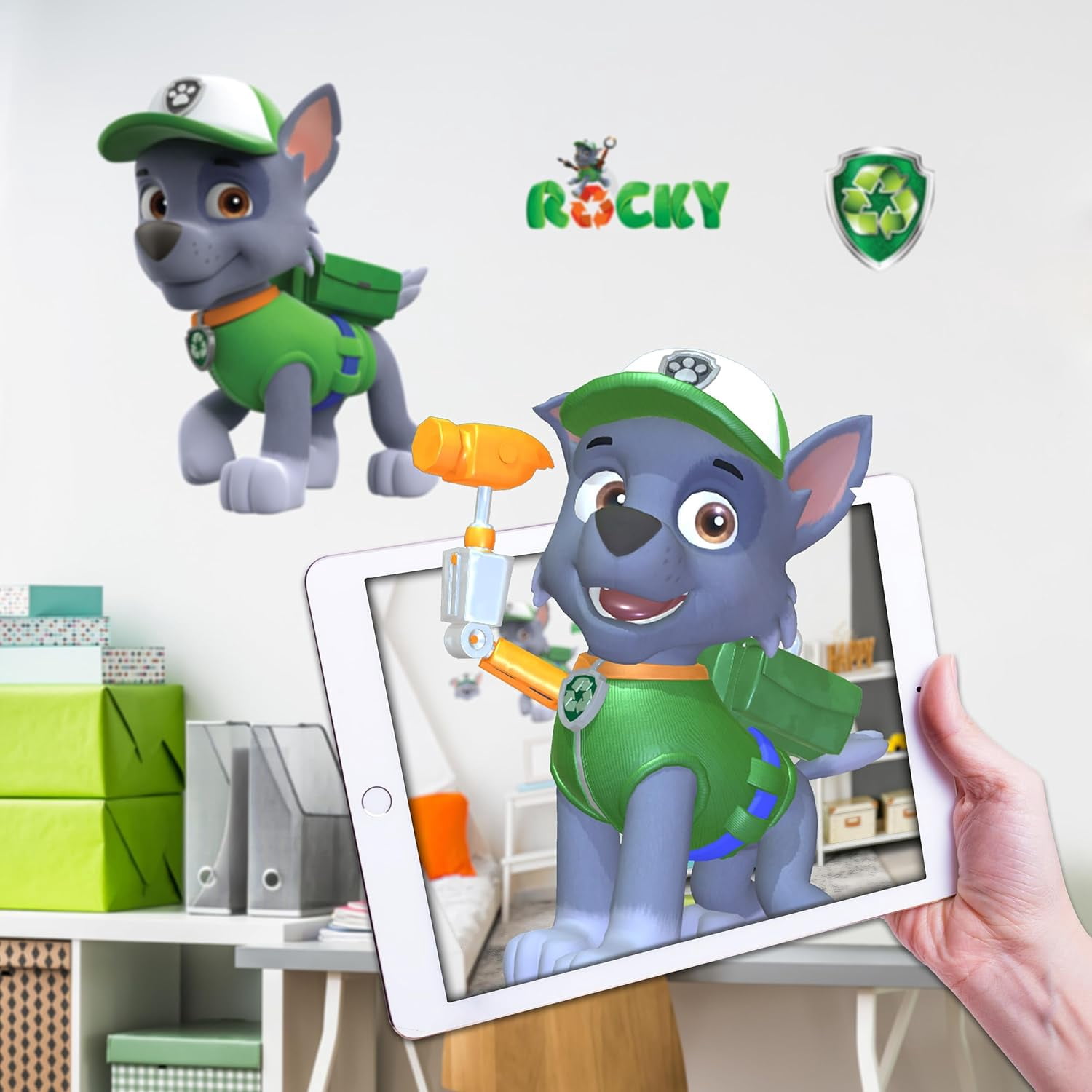 Wall Palz Nickelodeon Paw Patrol Wall Decal - 19" Rocky Vinyl Wall ...