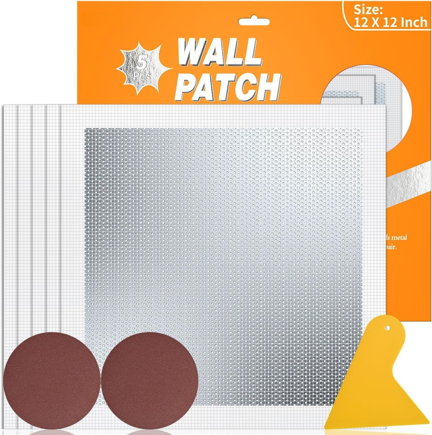 Wall Patch Drywall Repair Kit, 12 x 12 Inch, Self- Mesh Patch ...