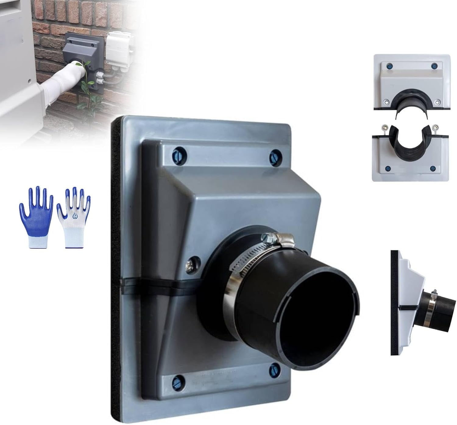 Wall Penetration & Line-Set Cover Kit, Mini Split Cover Wall Sleeve for ...