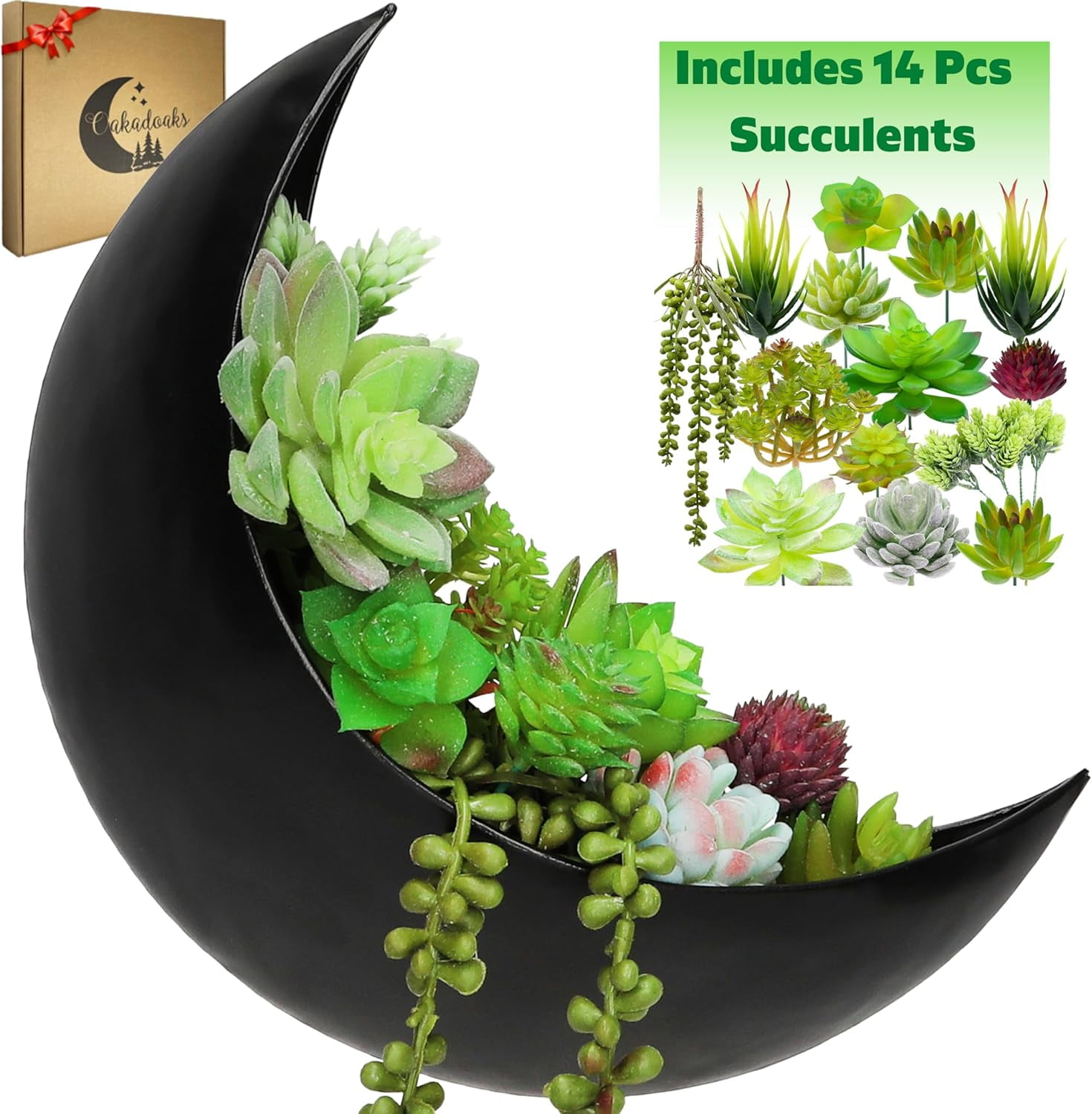 Wall Planter - Window Planter - 14Pcs Artificial Succulents - Hanging ...