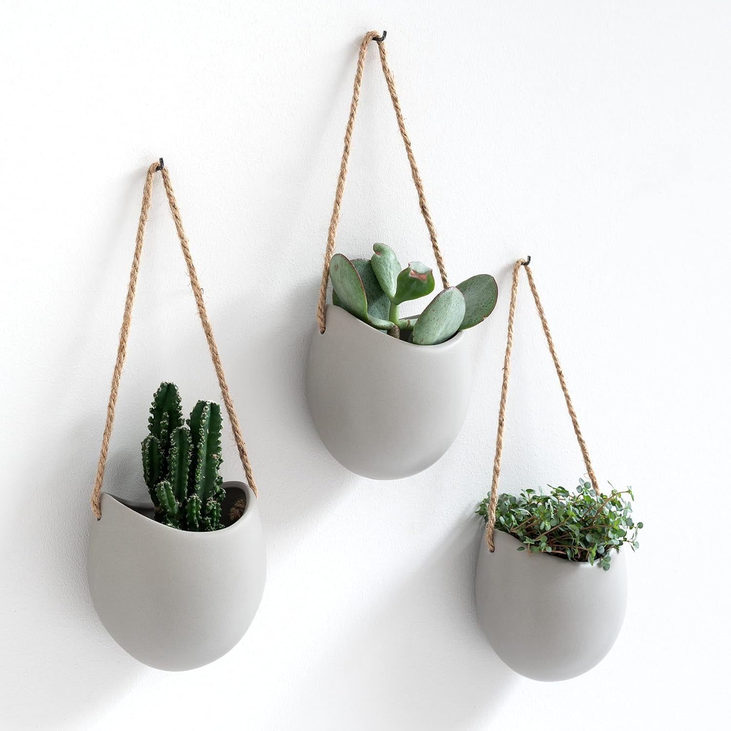 Wall Planters -Ellie- | Hanging Ceramic Plant Pots 3 Pieces | Wall ...