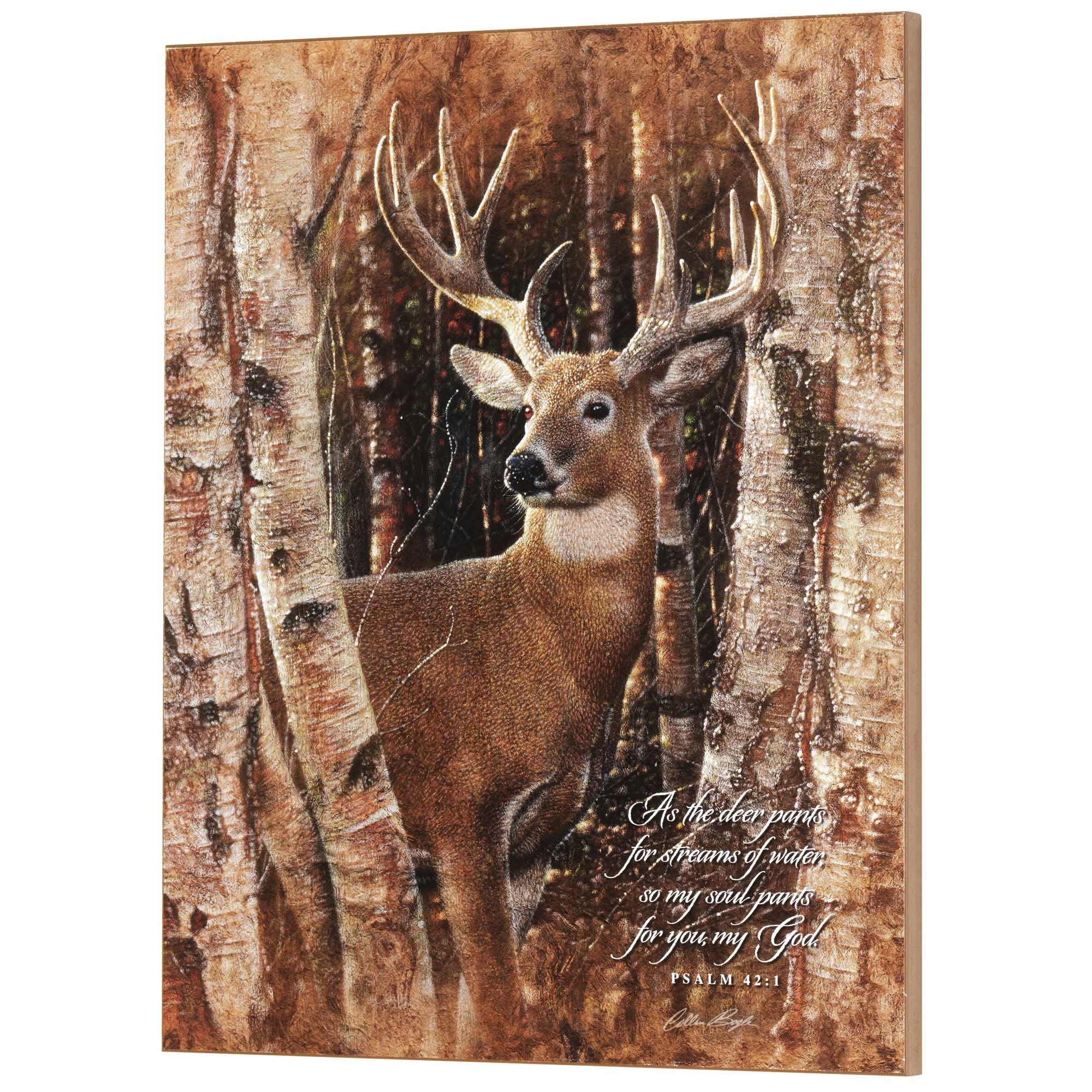 Dicksons Deer Pants For Streams of Water Brown 16 x 20 MDF Decorative ...
