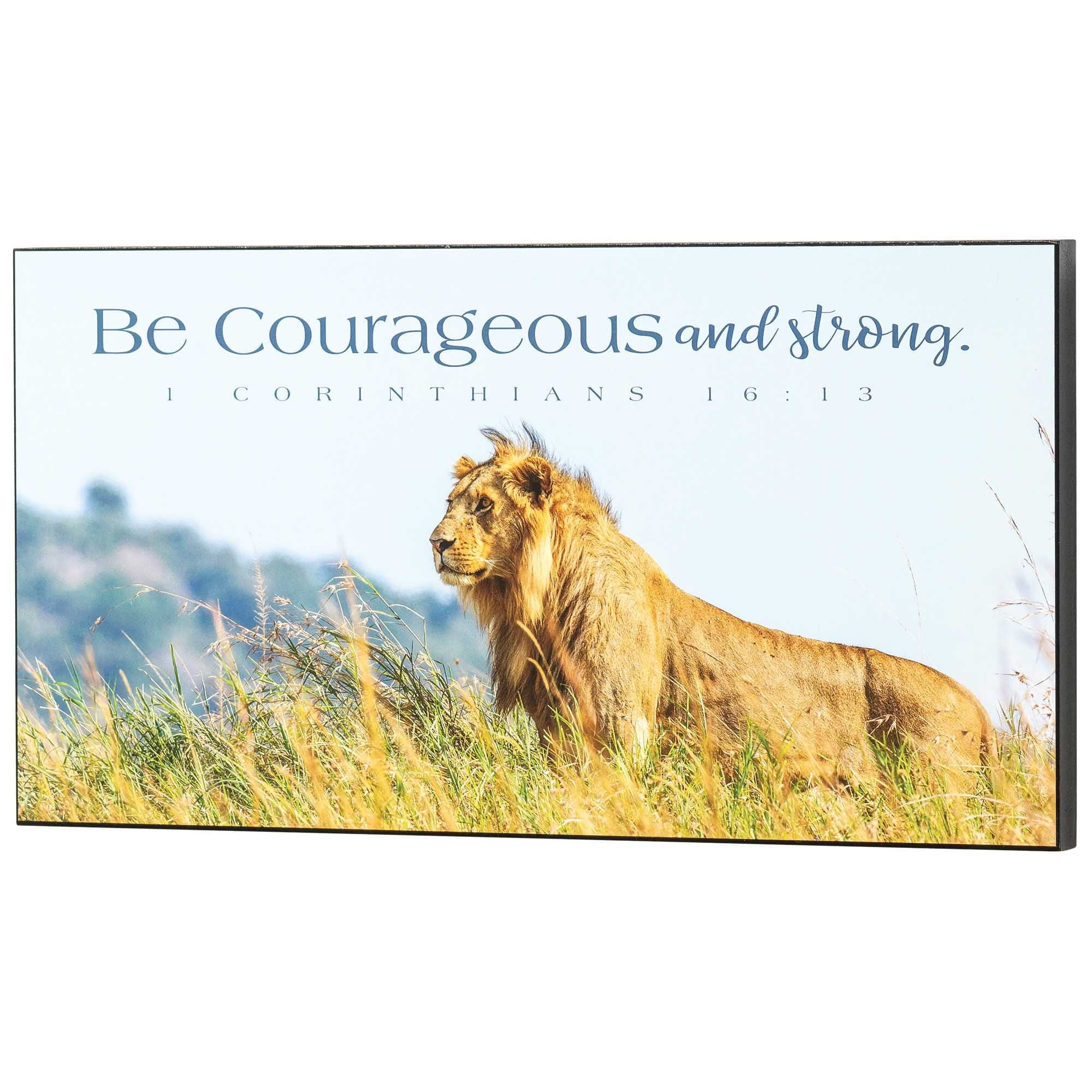 Dicksons Be Courageous And Strong 16 x 8 Inch Wood Decorative Wall Art ...