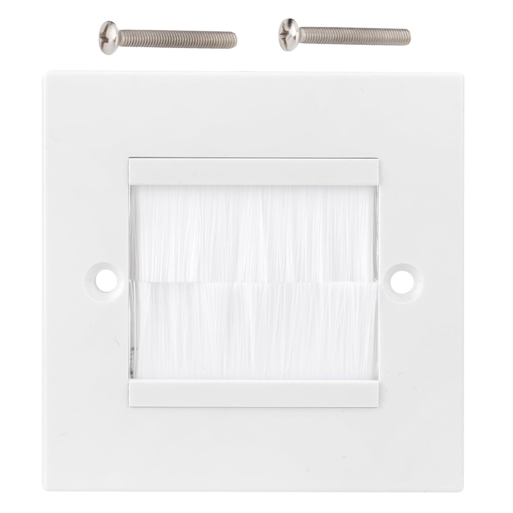 Wall Plate, Dust Prevention Brush Cable Wall Plate Port Insert Cover ...