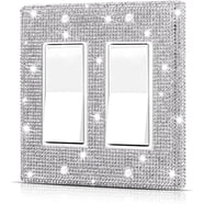 Silver Shiny Silver Rhinestones Wall Plates Light Switch Cover Plate ...
