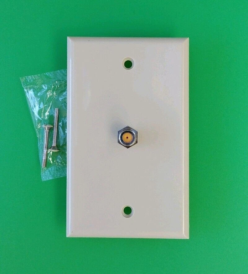 Wall Plates Single Coaxial Cable Ivory Color Perfect Vision Wpsnpisc-05 ...