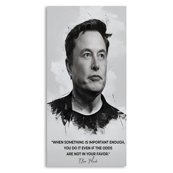 Wall Poster for Bedroom Decor Art Print - Elon Musk Inspirational ...