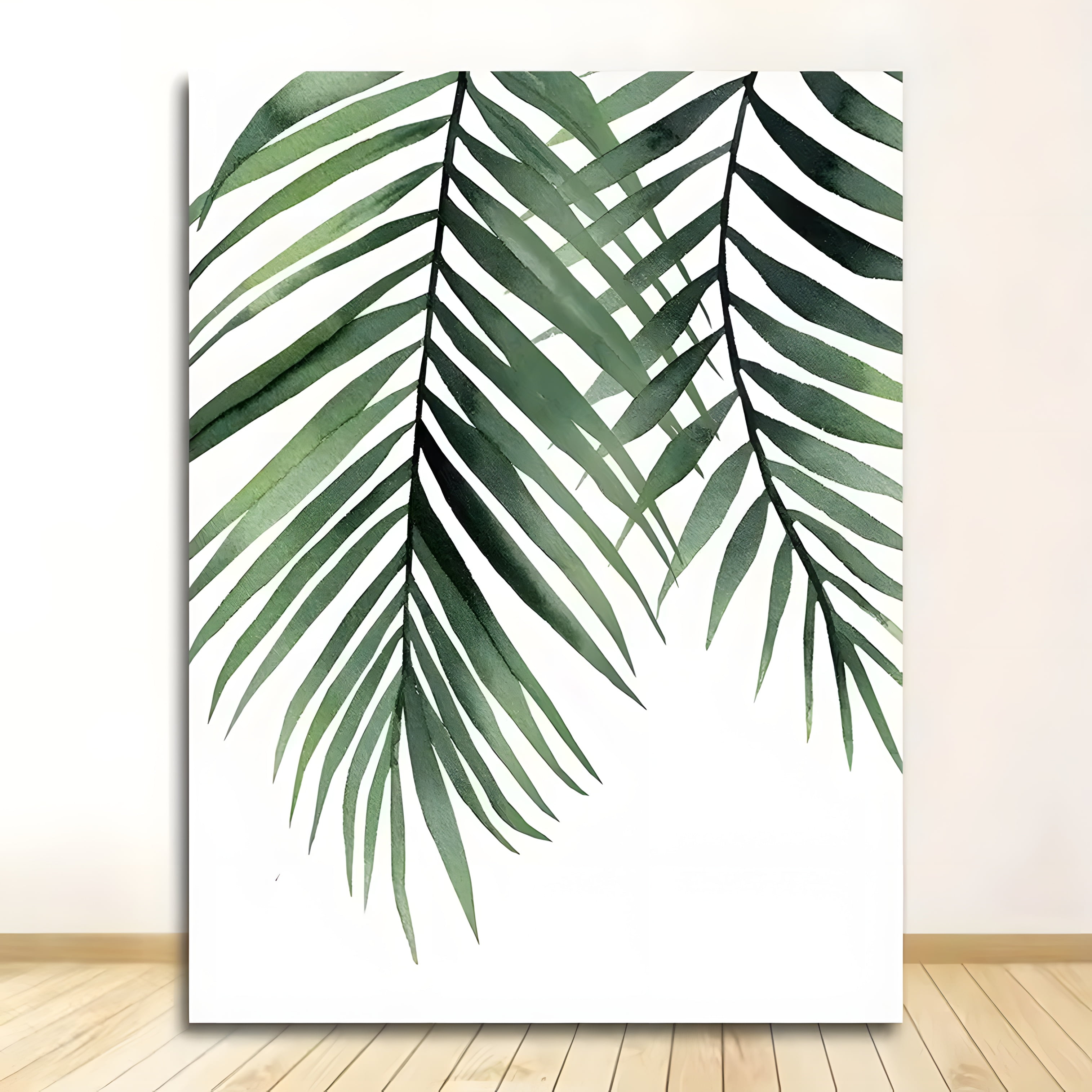 Wall Poster with Tropical Green Leaves Design for Stylish Home ...