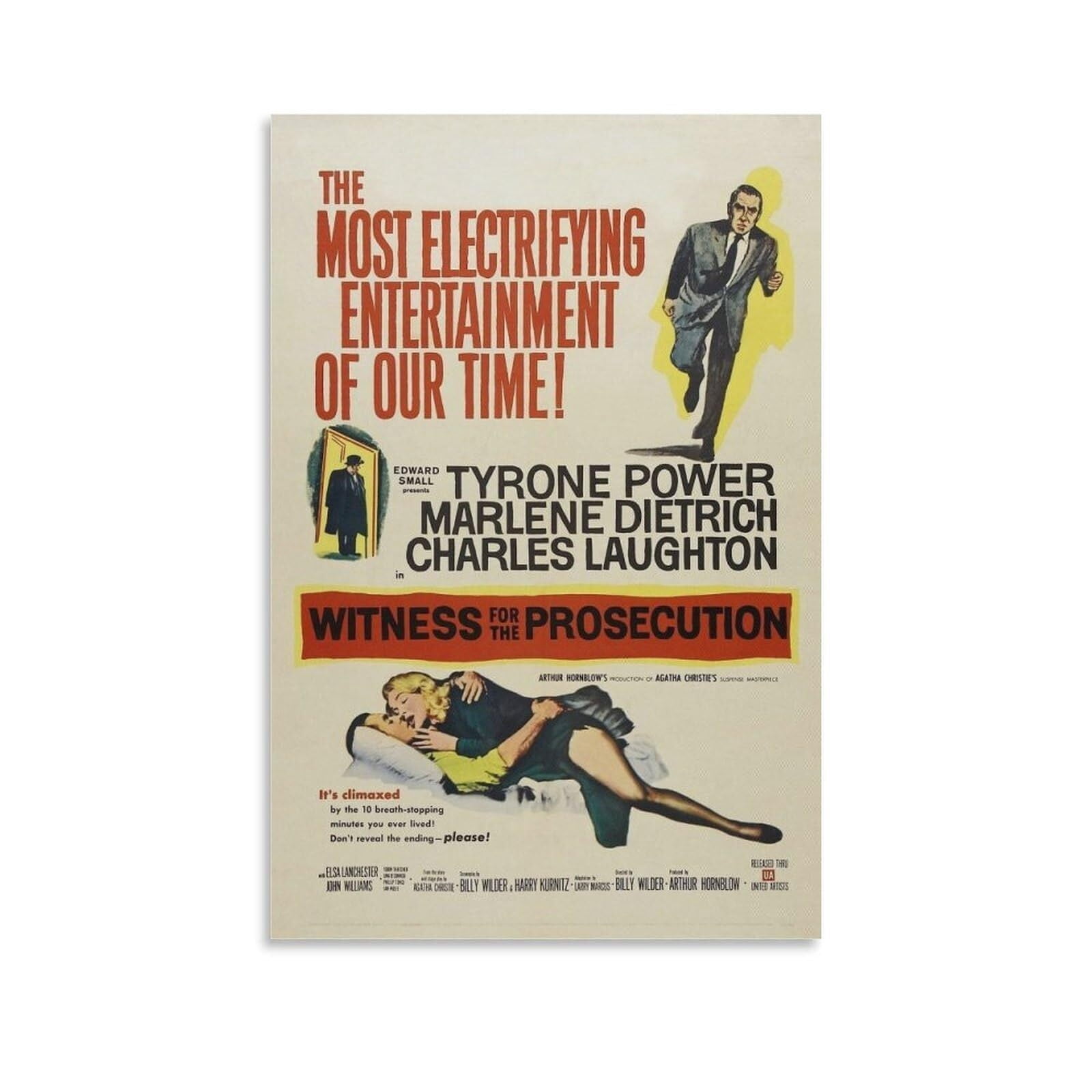 Wall Posters Art Posters Witness for The Prosecution Movie Poster ...