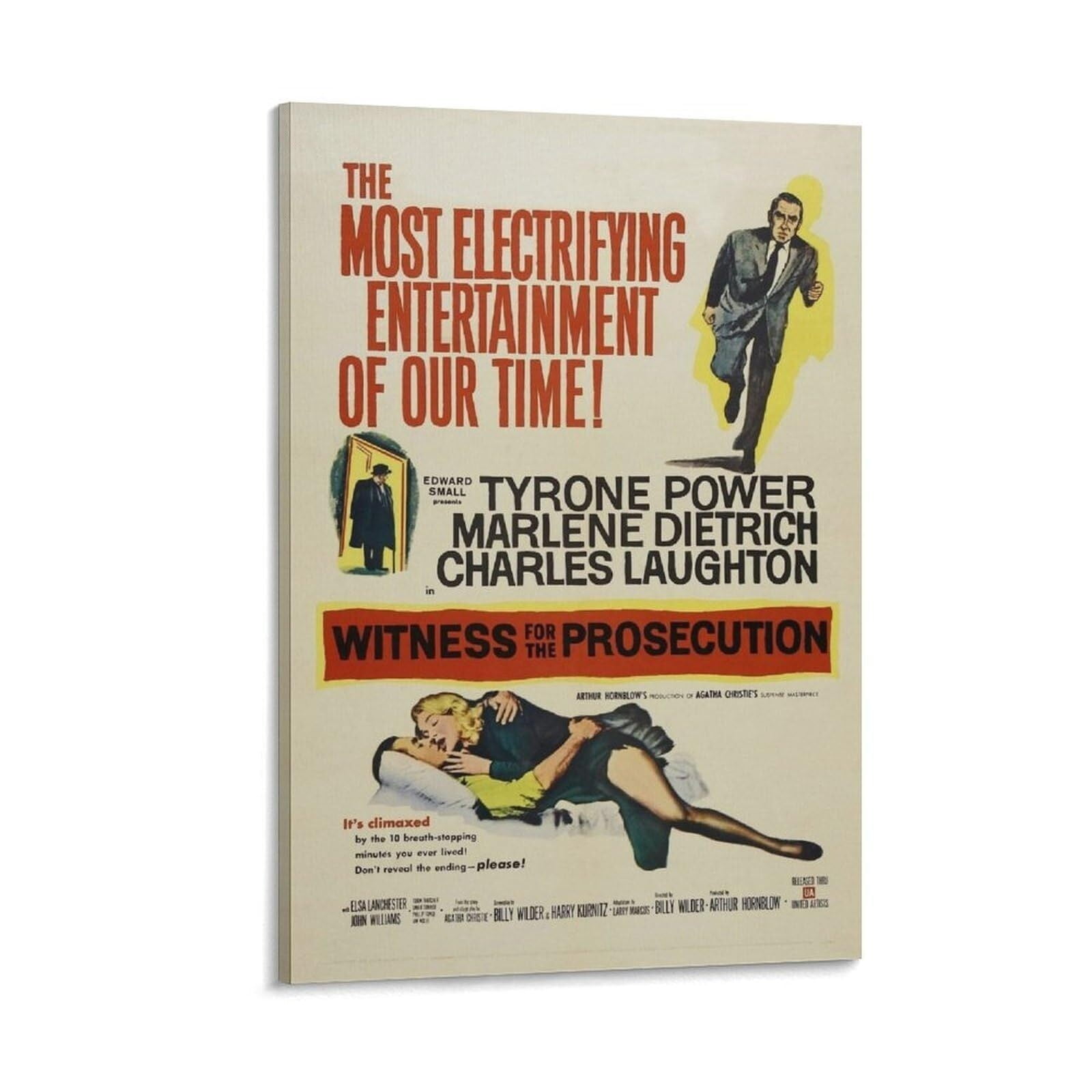 Wall Posters Art Posters Witness for The Prosecution Movie Poster ...