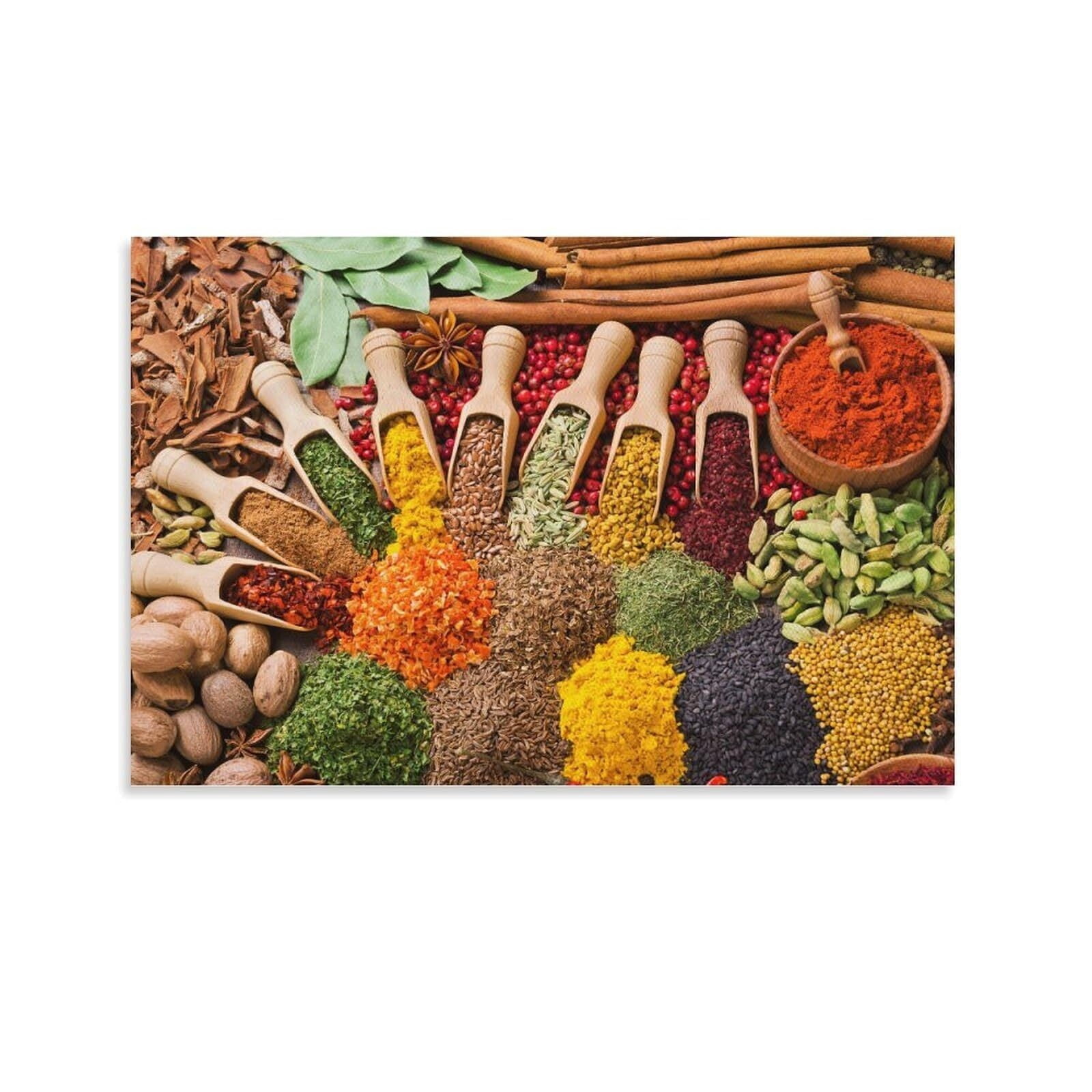 Wall Posters Grains Spices Spoon Kitchen Posters Poster Decorative ...