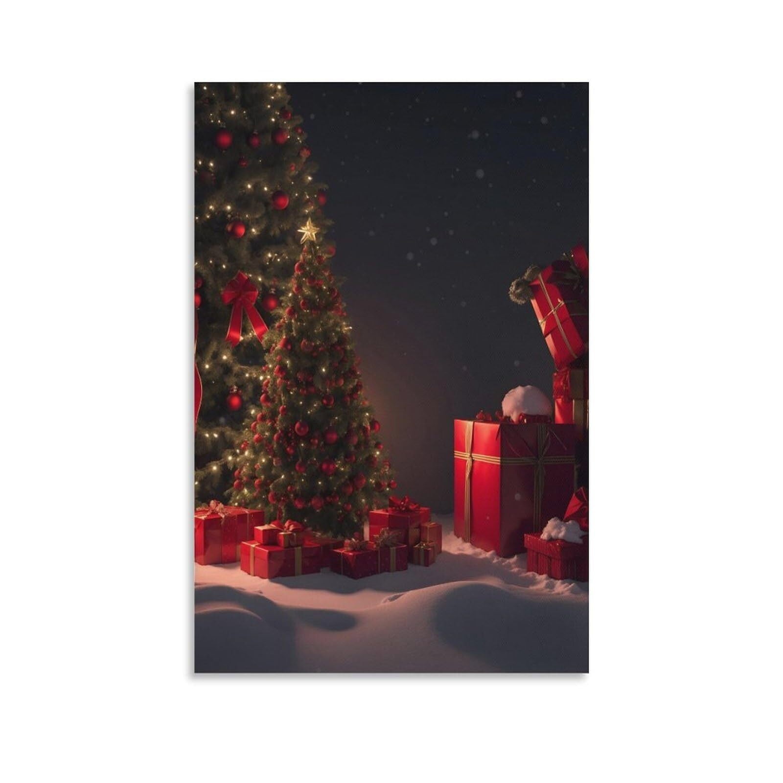 Wall Posters Hat And Christmas Tree in The Snow Posters Poster ...