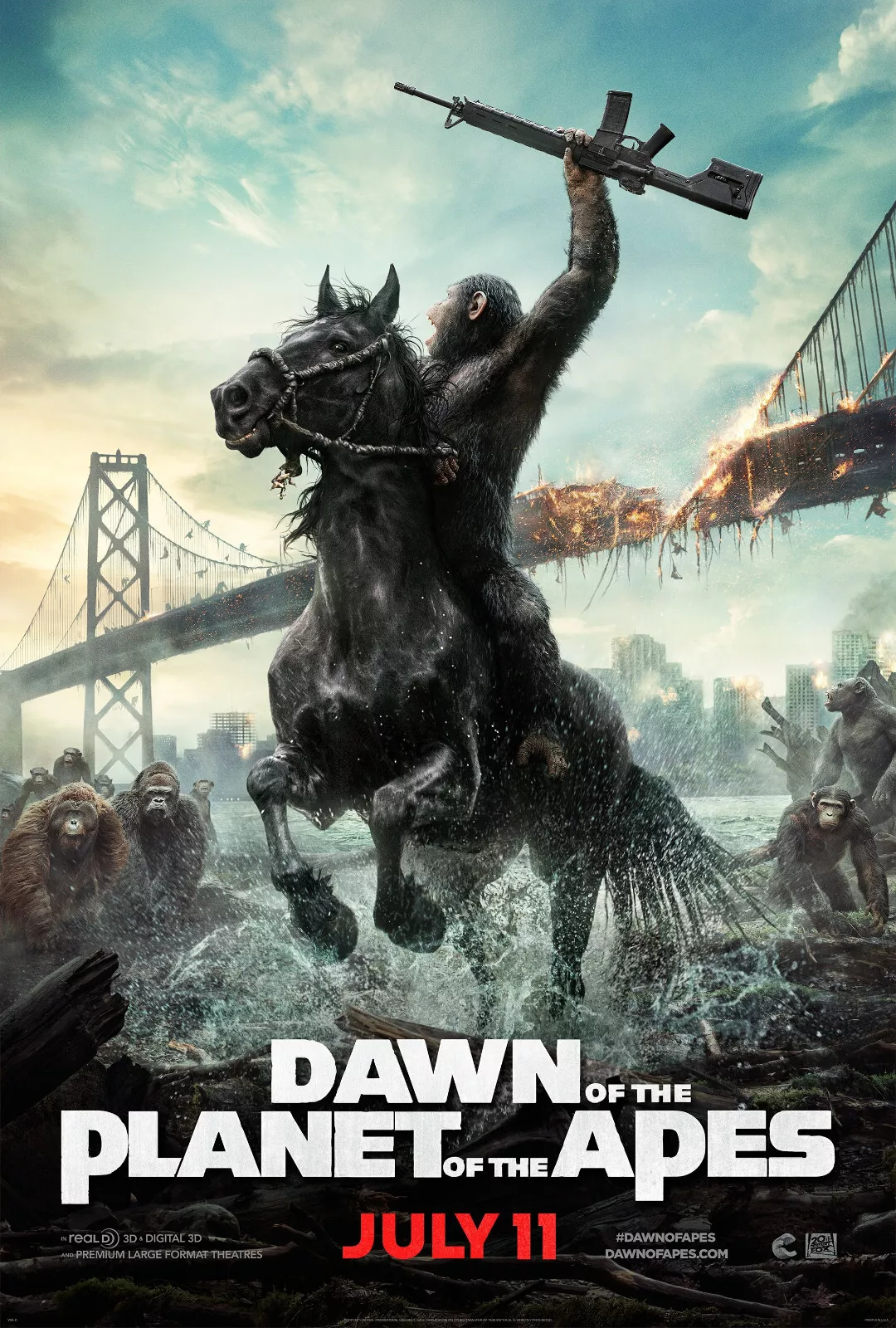 Wall Print Poster Wall Decor Film 2014 "Dawn of Planet of the Apes" Sci ...