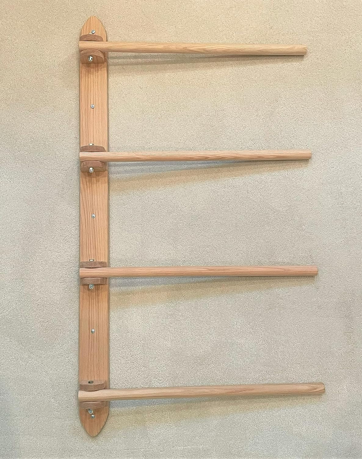 Wall Quilt Rack, Display, Storage, Organizer with 4 Hinged, Fully ...