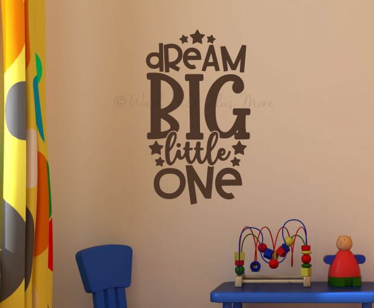 Wall Quotes for Nursery Decor Dream Big Little One Vinyl Decal Sticker ...