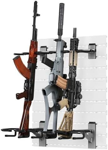 Wall Rack System Tactical 6-Rifle Carbine Shotgun Storage Wall Mount ...