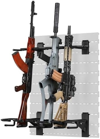 Wall Rack System Tactical 6-Rifle Carbine Shotgun Storage Wall Mount ...