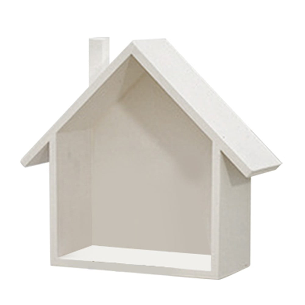 Wall Rack Wooden House-Shaped Storage Shelves Wall Storage Shelf ...