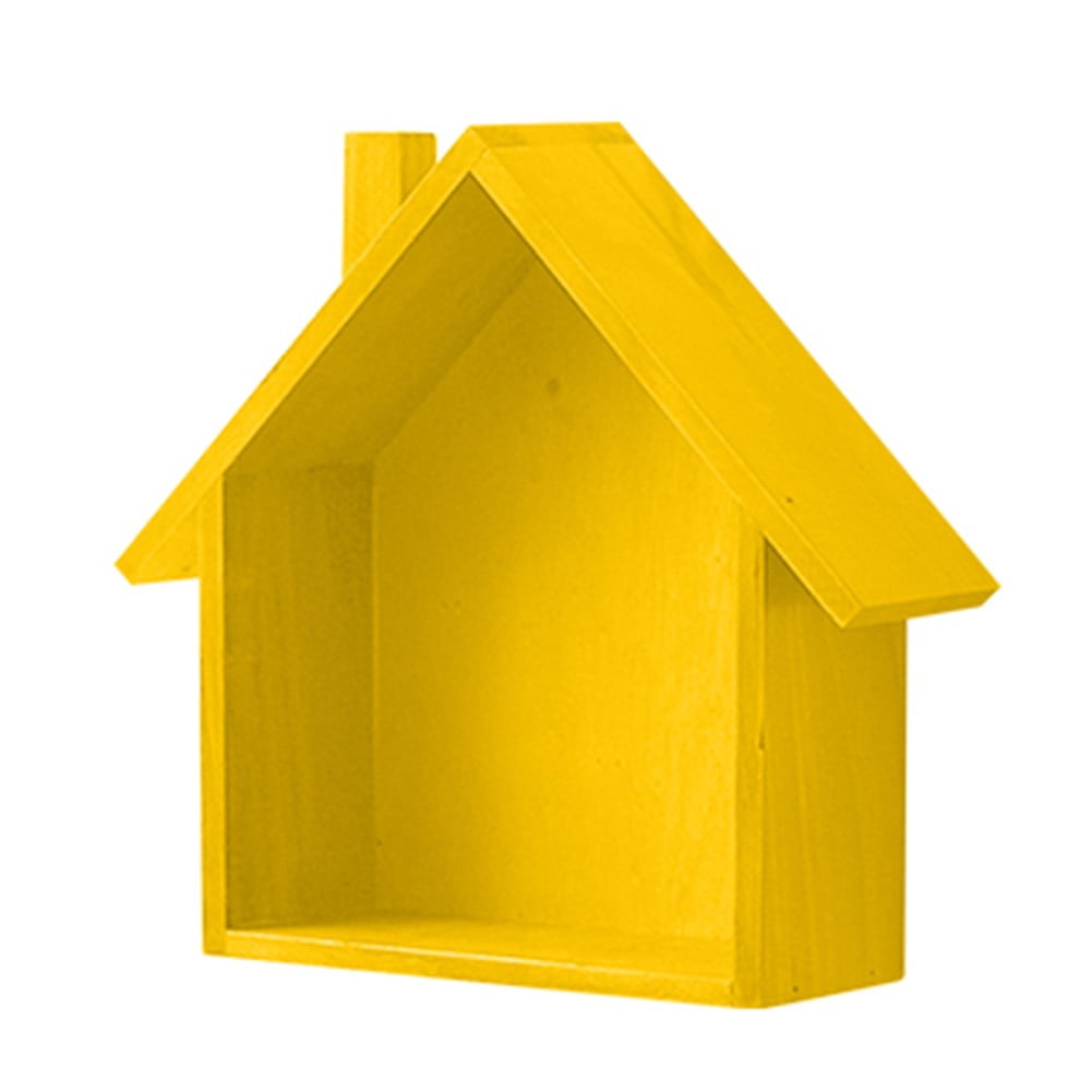 Wall Rack Wooden House-Shaped Storage Shelves Wall Storage Shelf ...