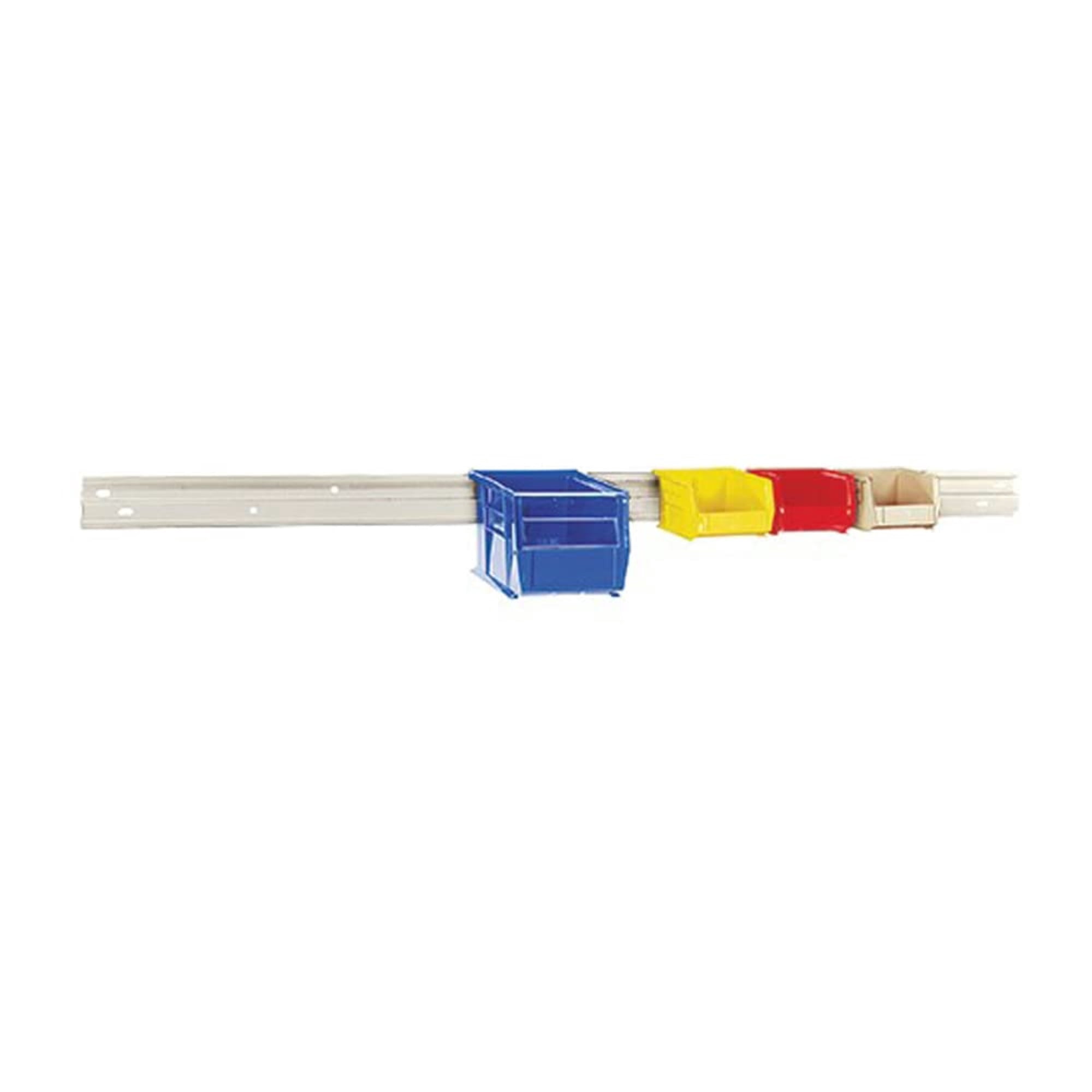 Wall Rail, 48"L x 5/8"W x 3"H, 125 lbs load capacity, accepts multiple ...