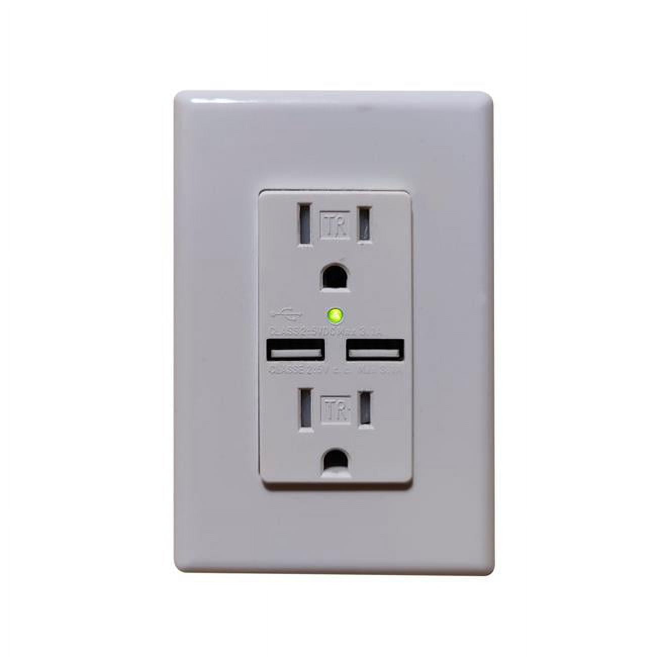 Wall Receptacle with 3.1A 2-USB Charging Port - Walmart.com