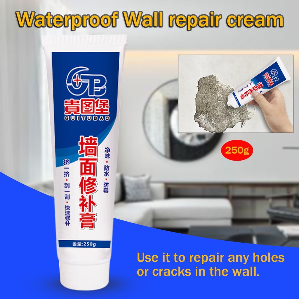 Wall Repair Cream White Paint | Non-Corrosive Crack Filler for Damaged ...
