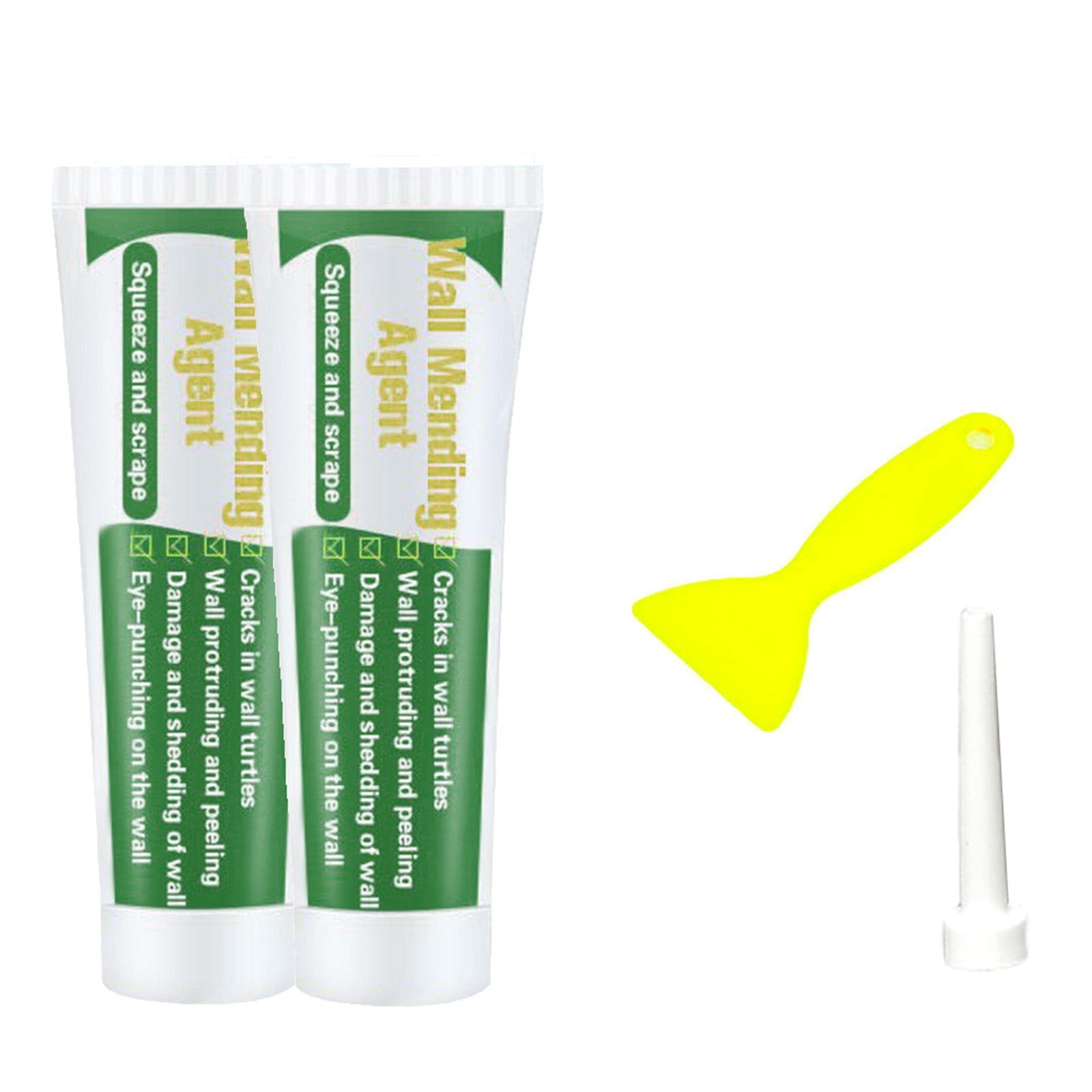 Wall Repair Paste,Wall Crack Repair Paste with Scraper and Tip 2Pcs ...
