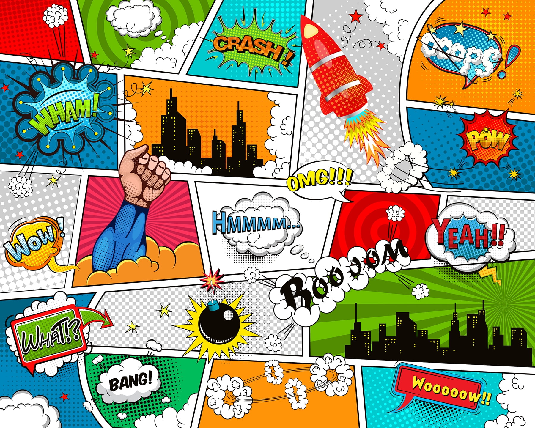 Wall Rogues Comic Wall Mural - Walmart.com