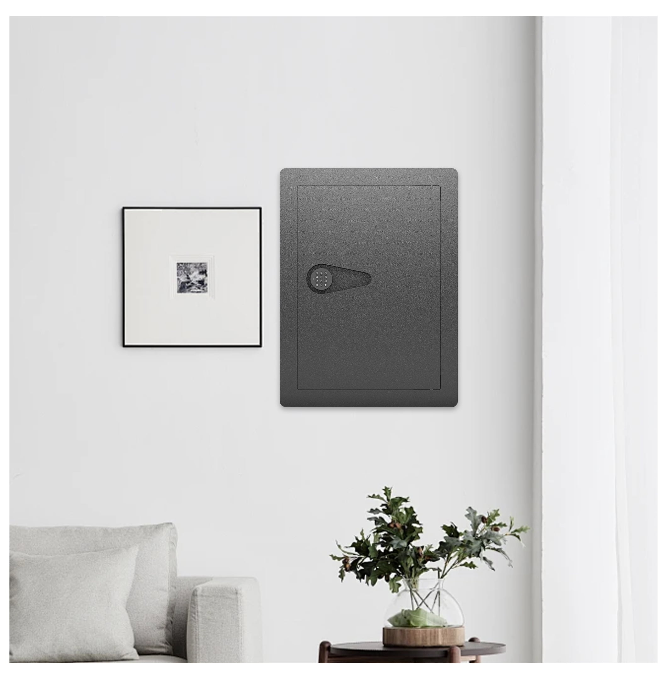 Wall Safe Between Studs, Hidden Safe with Keypad Lock, Gun Safe for ...