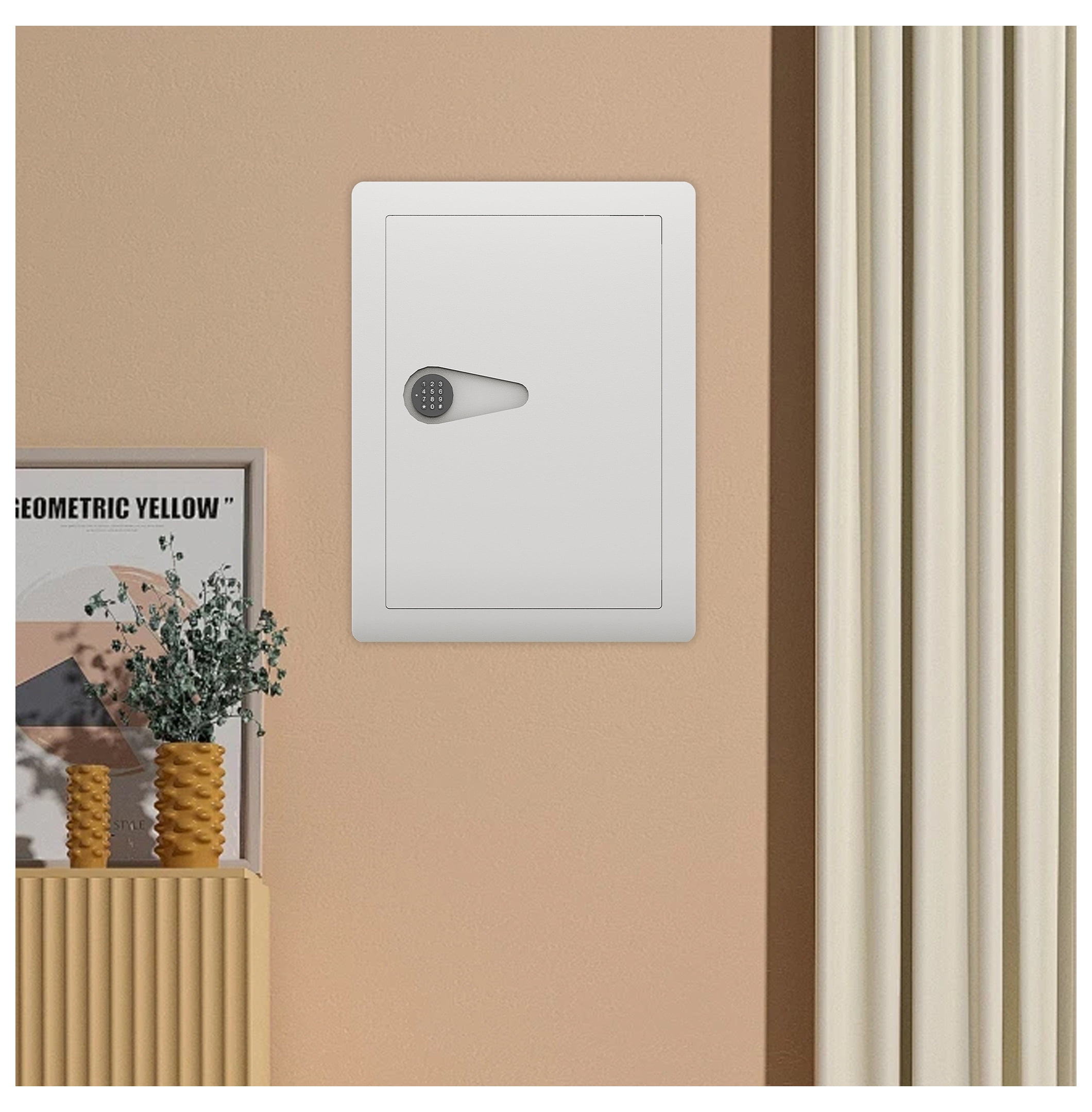Wall Safe, Electronic Steel Safe with Keypad Lock - Heavy Duty In-Wall ...