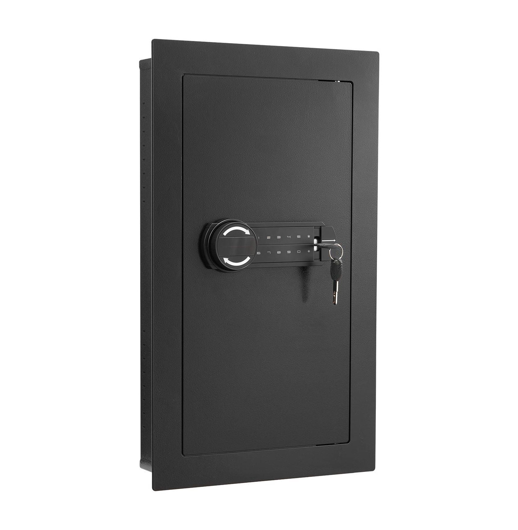 Wall Safe, Hidden In-Wall Safe with Password & Key Lock, 3-Tier Steel ...