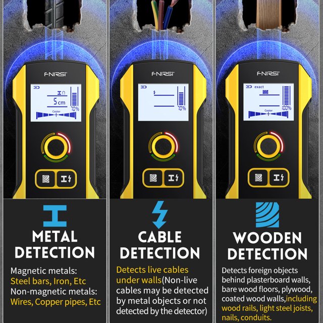 Wall Scanner,Pipes Rebars Tool Rebars Tool Indicator Portable Handheld Wall Wires Metal Pipes ...