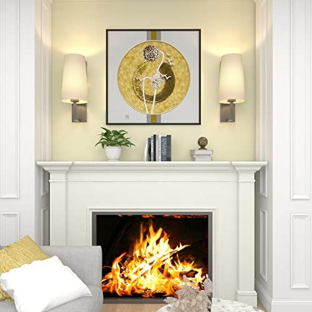 Wall Sconces Battery Operated Fabric Shade Wall Lights Battery Powered ...