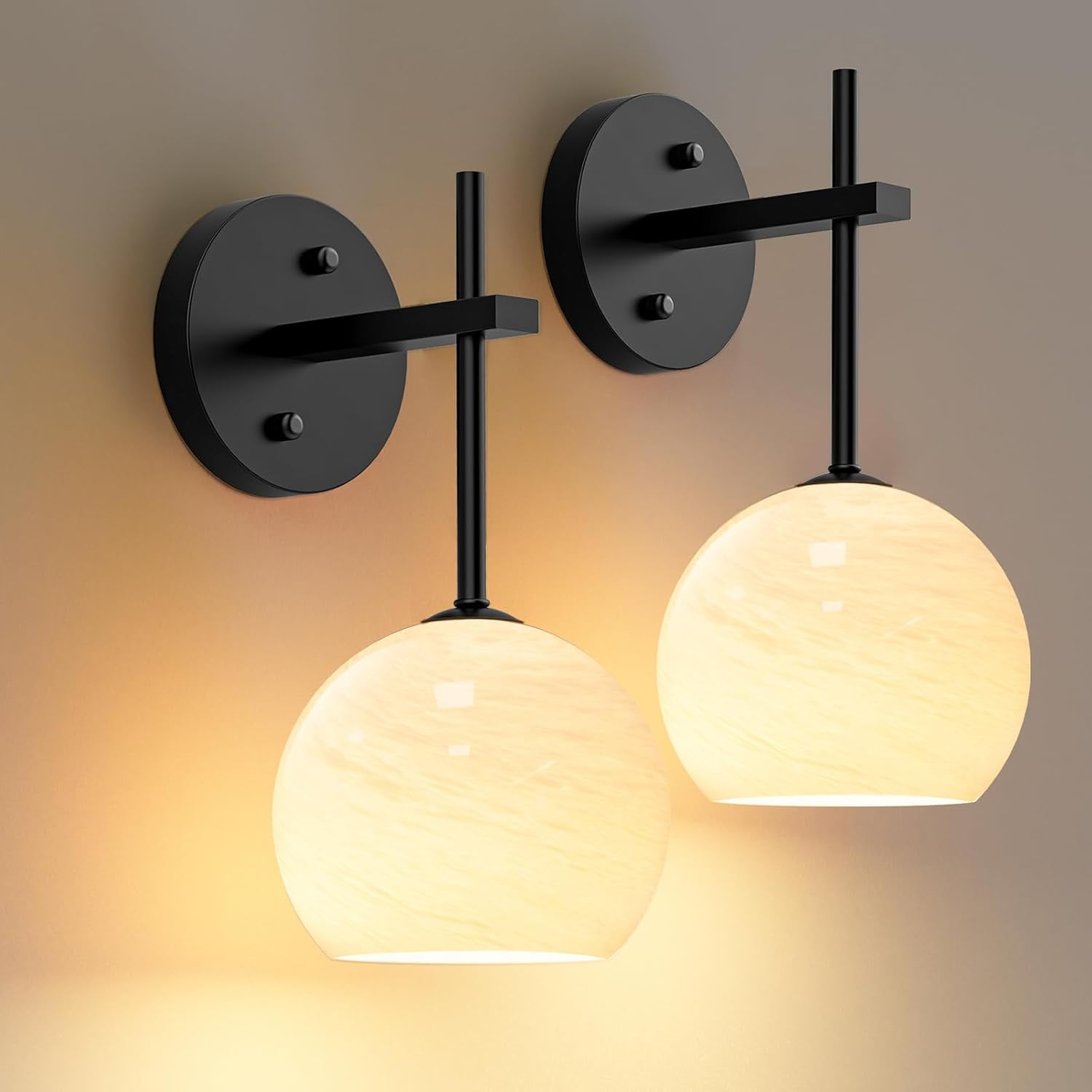 Wall Sconces Set of Two, Operated Wall Decor with Remote, Sconces Wall ...