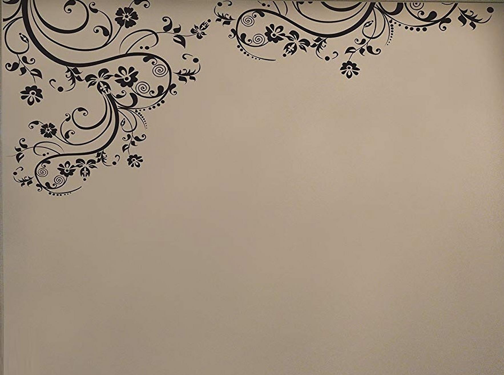 Wall Scroll : Wall Decal ~ Two Sections 21" x 21" and 12" x 40" Black ...