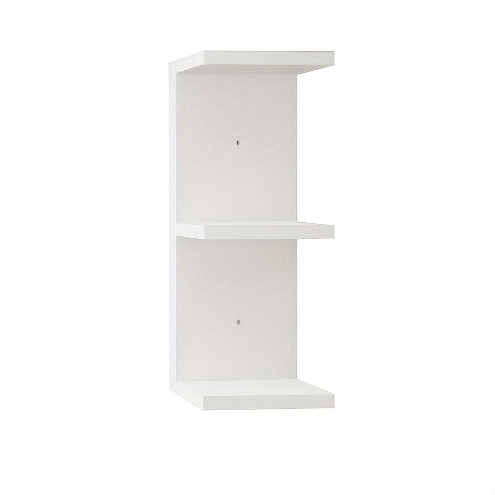 Wall Shelf 7 Tier White, Shelves, Vertical Post Shelf Floating Storage ...