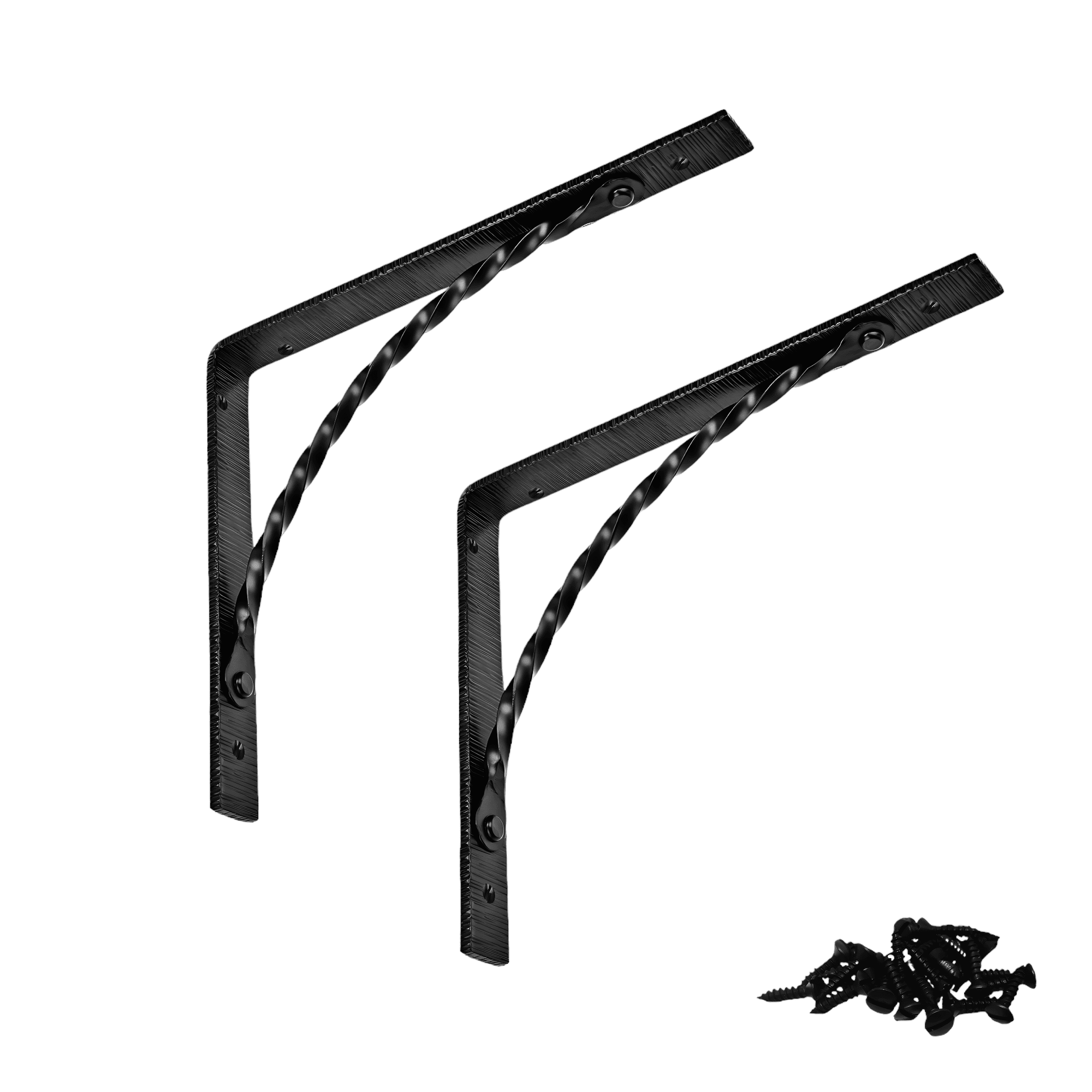 Wall Shelf Brackets Heavy Duty Support 12 inch by 10 inch Hand Forged ...
