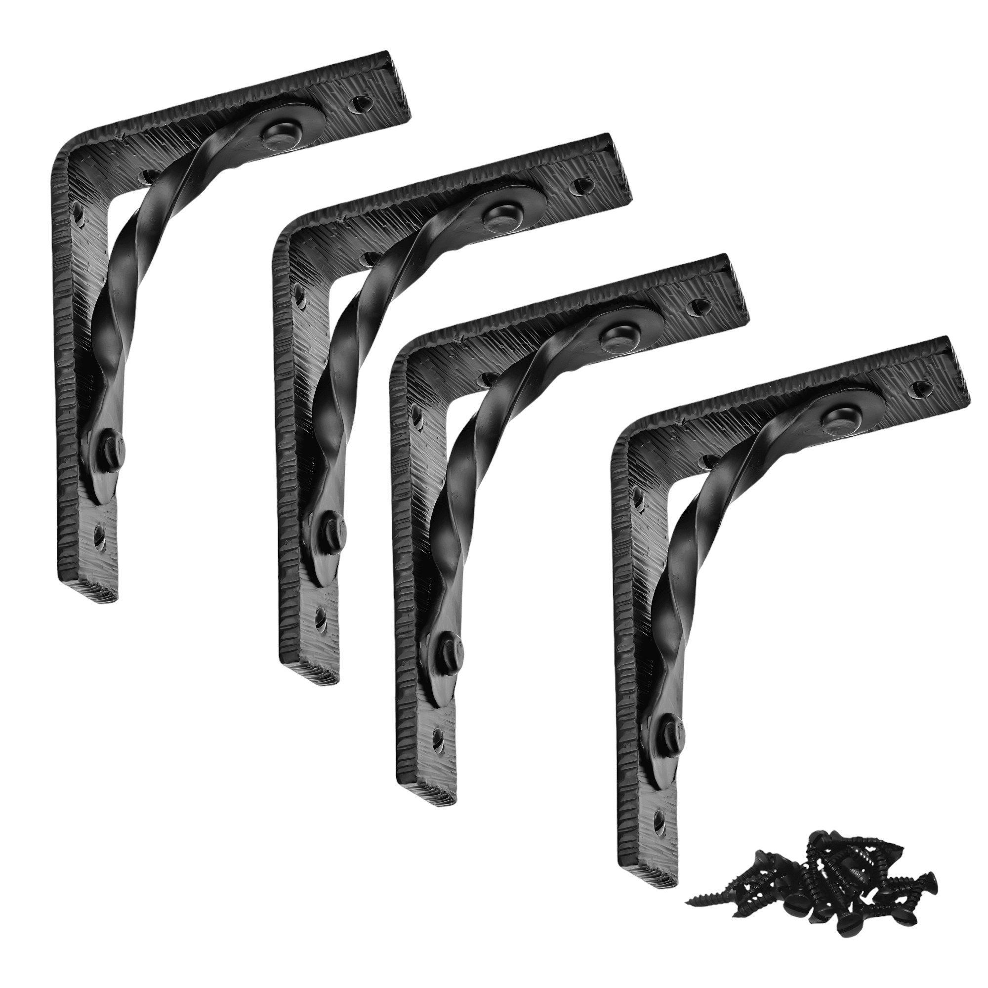 Wall Shelf Brackets Heavy Duty Support 5 inch by 4 inch Hand Forged ...