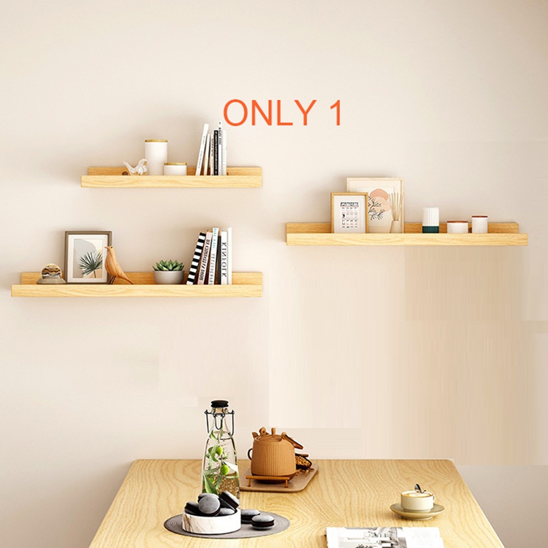 Wall Shelf Household Living Room Wall Rack Perforated Word Board Book ...