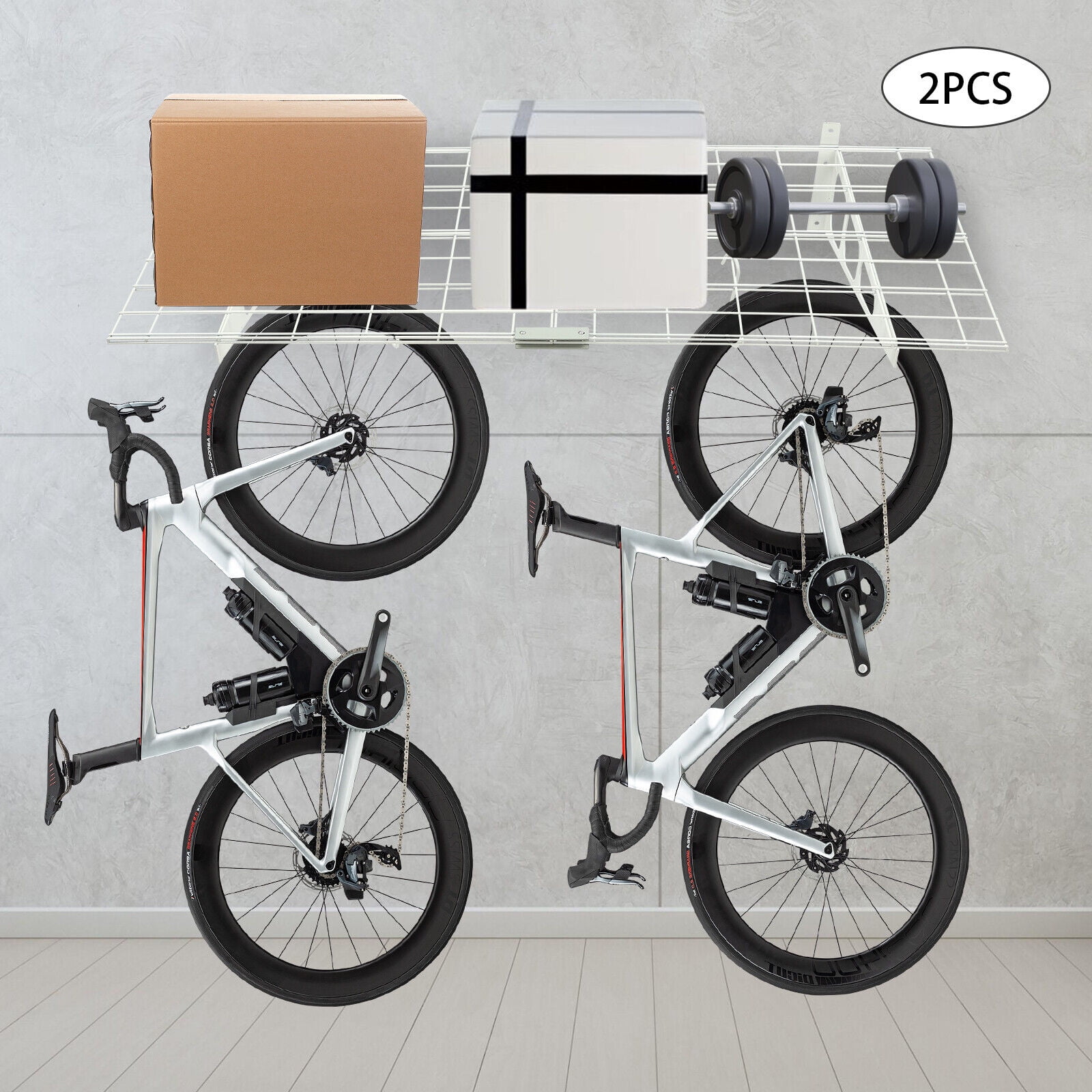 Wall Shelf Rack Floating Shelves 2 Pack Heavy Duty Garage Wall Shelving ...