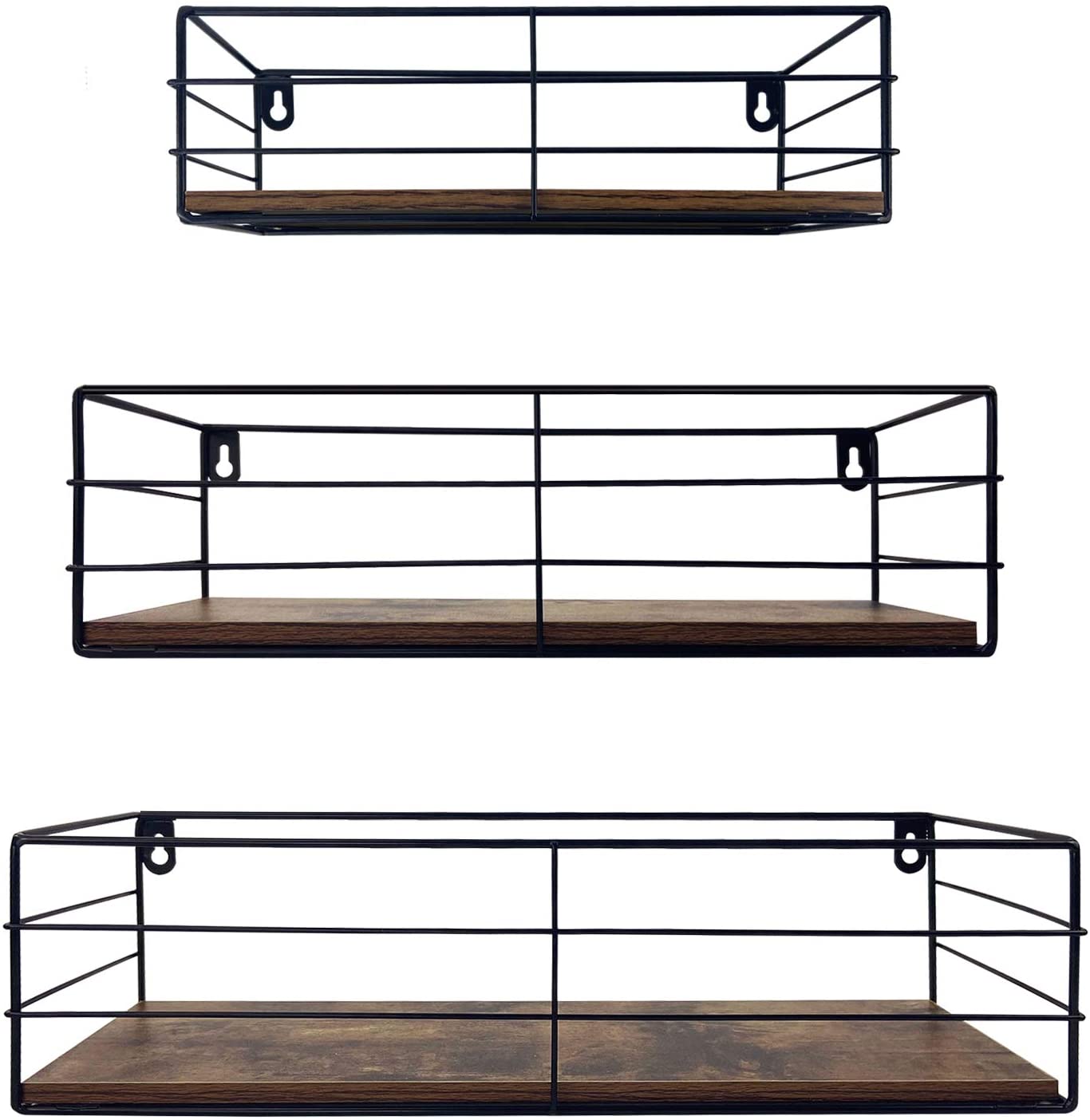 Floating Shelves, Set of 3 Wall Shelves (Multiple Sizes & Colors) by ...