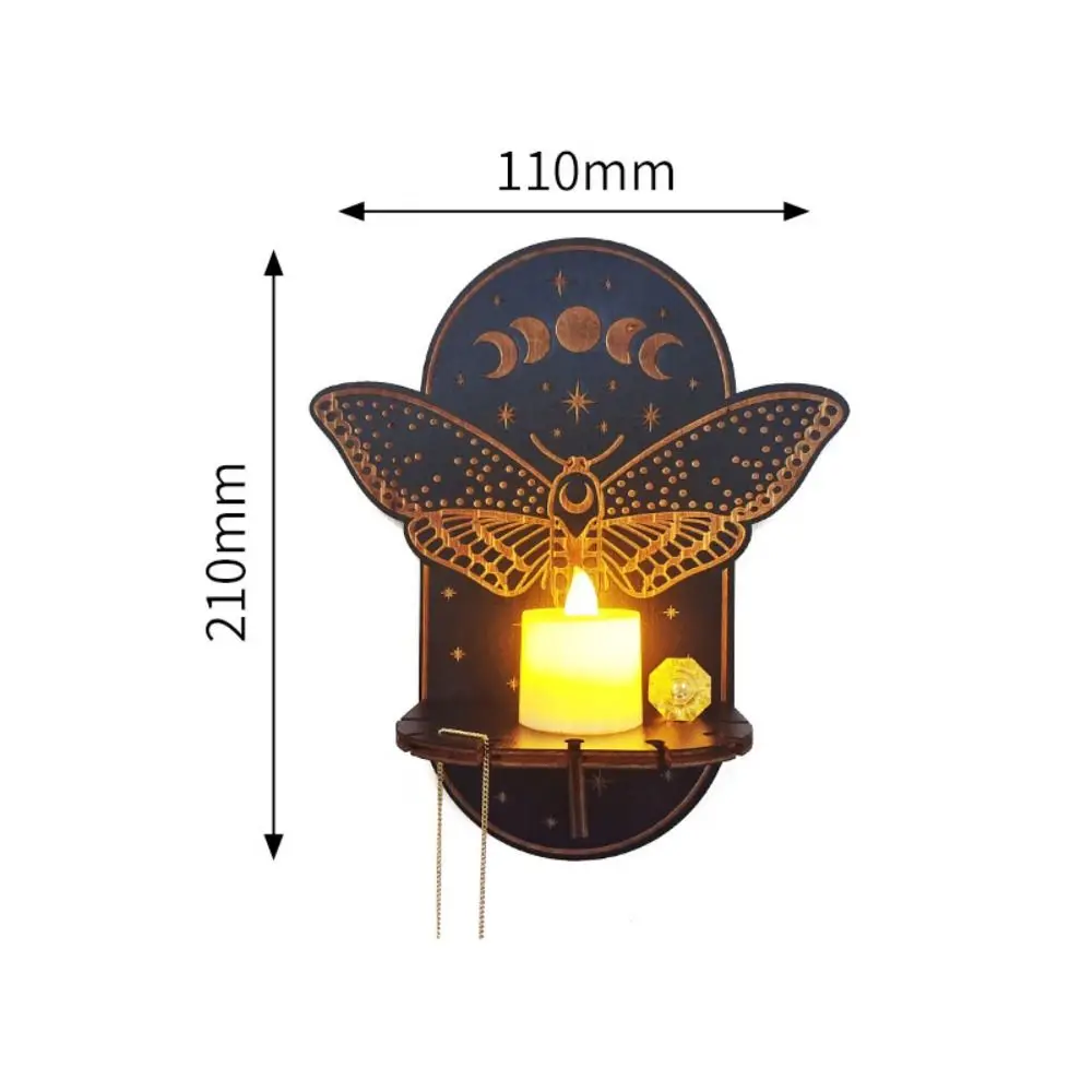 Wall Shelf Stone Wall Shelf Hand Wooden Display Stand Hanging Candle ...