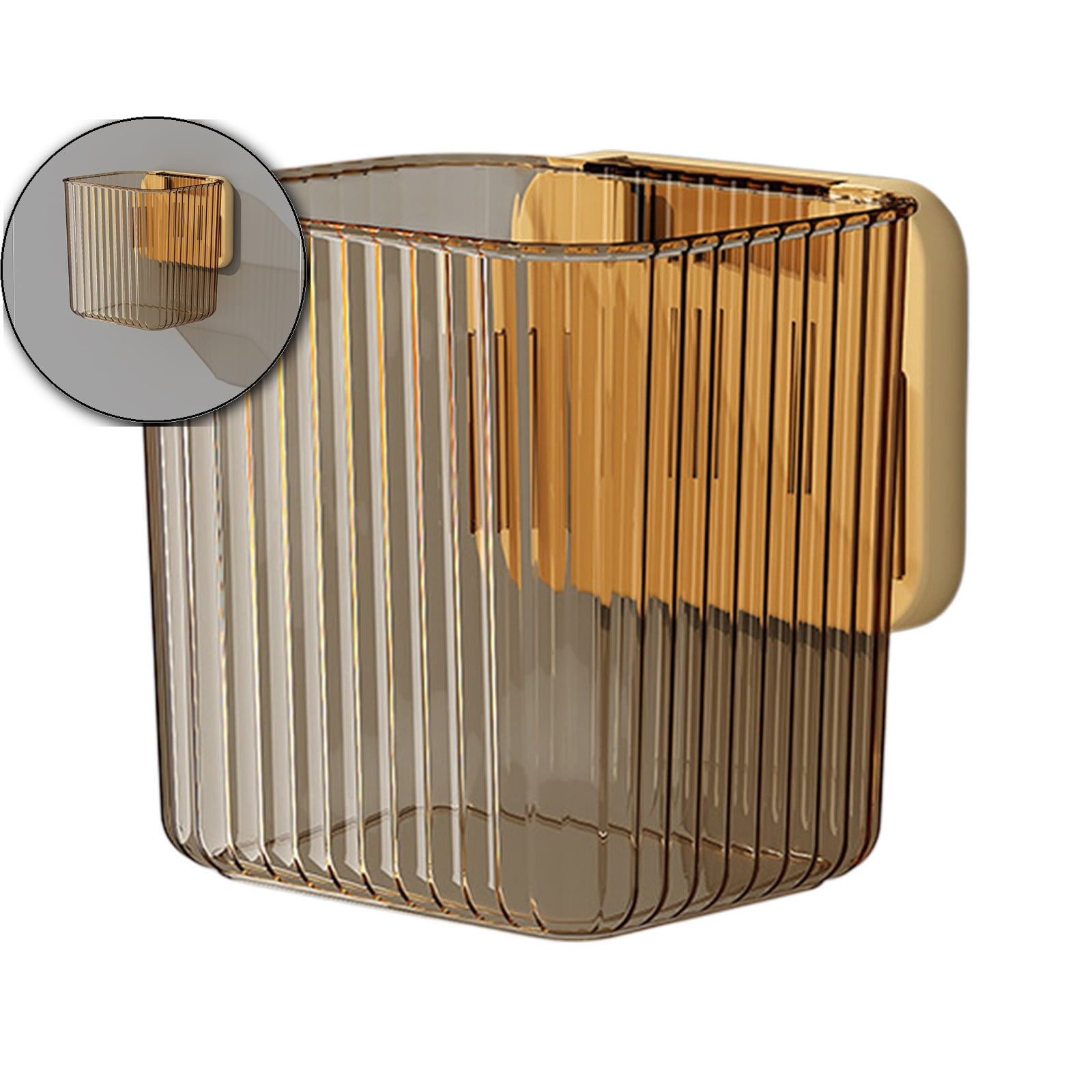 Wall Shelves No Drill Hanging Organizer - Plastic Floating Storage Bins ...