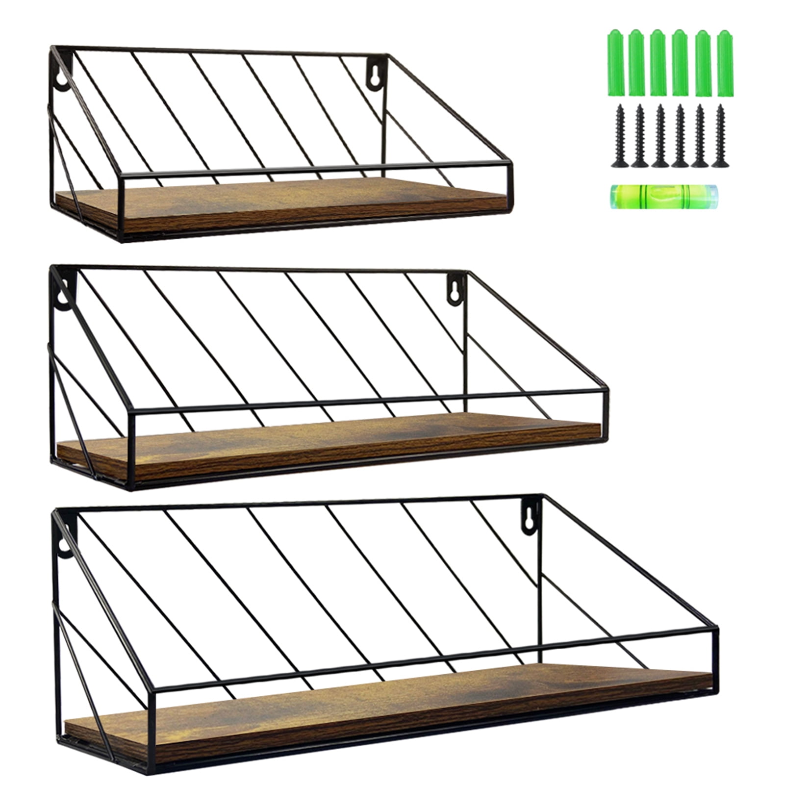 Wall Shelves Set of 3, Music Notes Floating Shelves Wall Mounted for ...