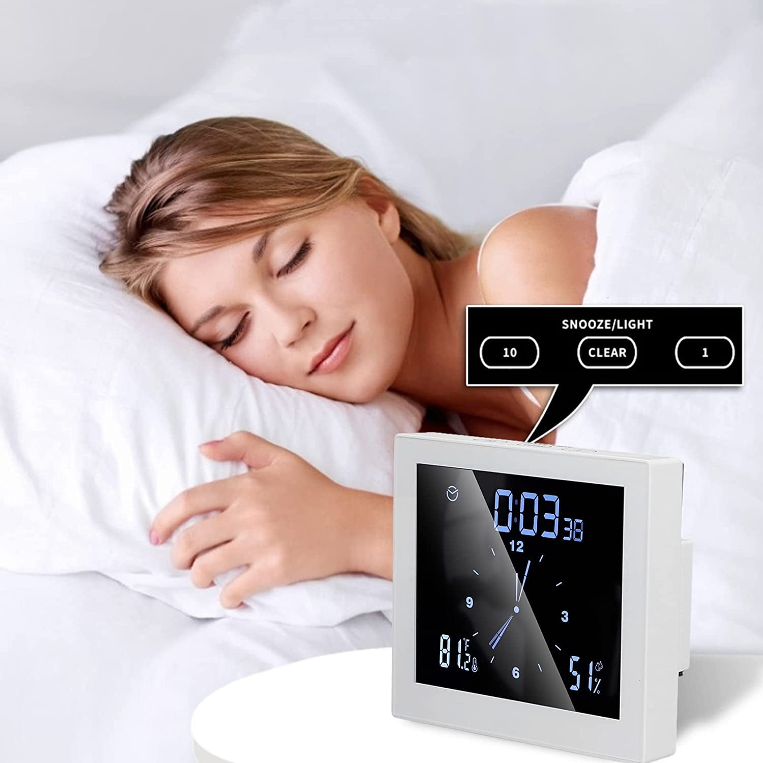 Wall Shower Clock Timer Alarm Analog Small Classic Clock Digital ...