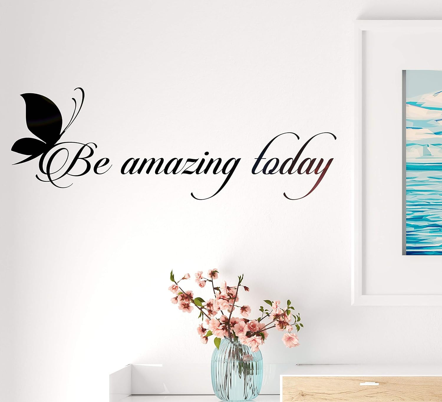 Wall Sickers Moivaion Quoe Words Be Amazing oday Posiive Inspiring ...