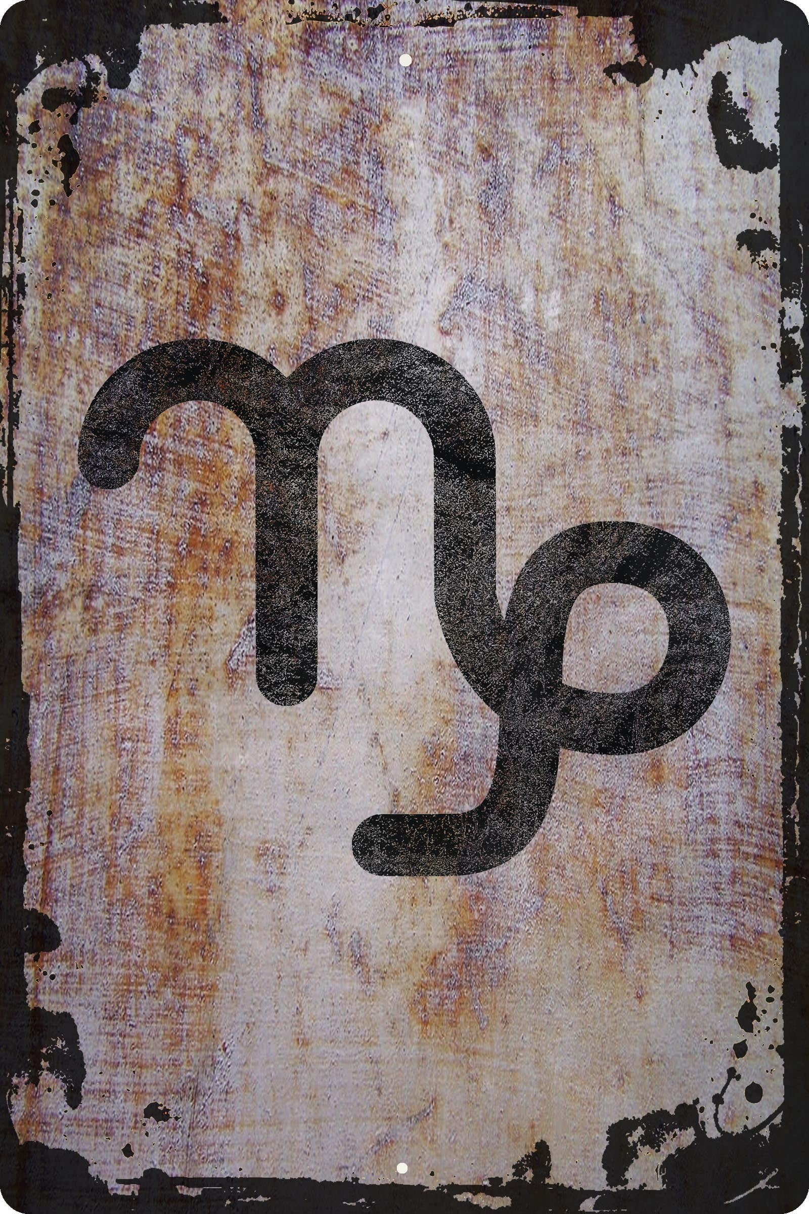 Wall Sign Capricorn symbol earth Dec 22- Jan 19 zodiac sign astrology ...